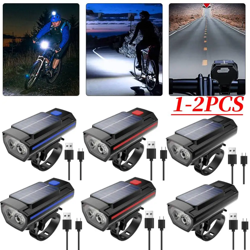 Solar-Power-250LM-LED-Bicycle-Light-USB-Display-MTB-Mountain-Road-Bike ...
