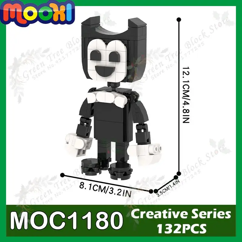 MOC1180 132PCS Bendy Action Figure MOC Building Blocks DIY Horror Game ...