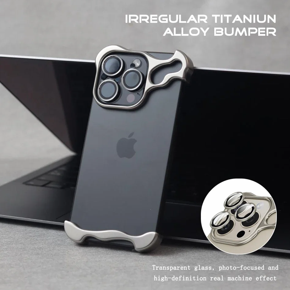 Luxury-Irregular-Aluminum-Alloy-Bumper-Case-For-iPhone-15-12-13-14-Pro ...