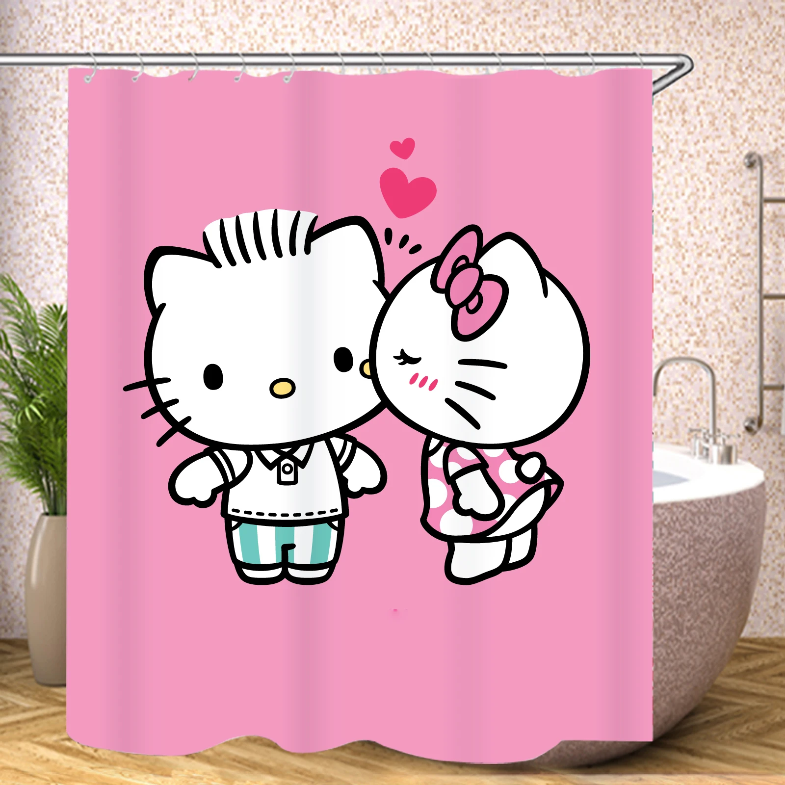 Hello-Kitty-Bathroom-Shower-Curtain-Accessories-Decor-Sets-Luxury-Anime ...