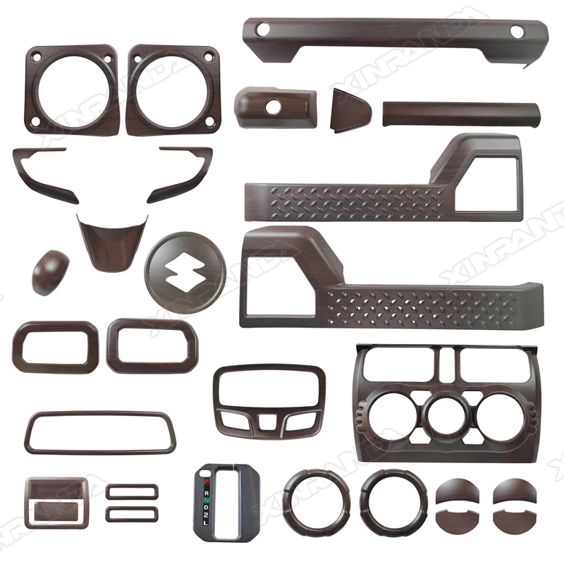 16PCS-Car-Wood-Grain-Interior-Decoration-Accessories-Cover-Trim-For ...