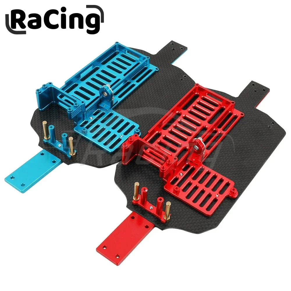 Carbon Fiber Bottom Chassis Guard Plate+Metal Battery Box Modified ...