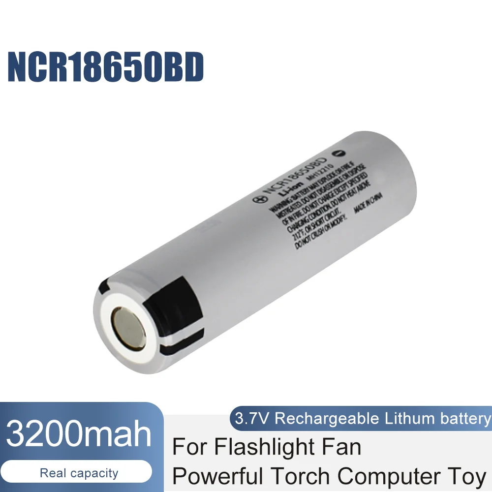 1PCS 3.7V 3200mAh 18650 NCR18650BD Rechargeable Lithium Battery For ...