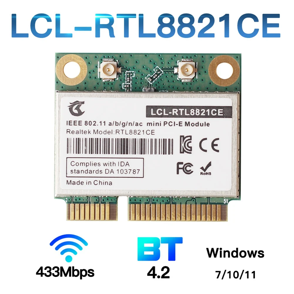 Rtl8821ce-802-11ac-Voor-Bluetooth-4-2-433Mbps-2-4Ghz-5Ghz-Dual-Band ...