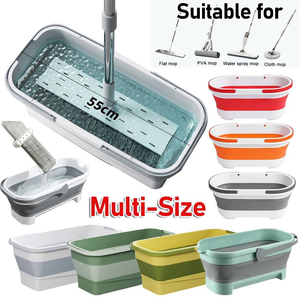 Foldable-Mop-Bucket-Laundry-Barrel-Rectangular-Large-Washing-Basin ...