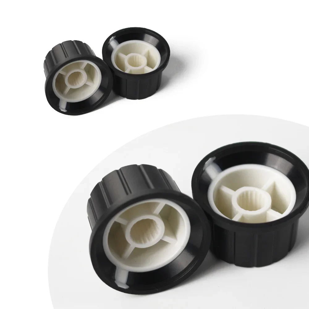 WH148 24x15mm 5PCS White Potentiometer Plastic Knob Cap Plum Blossom ...
