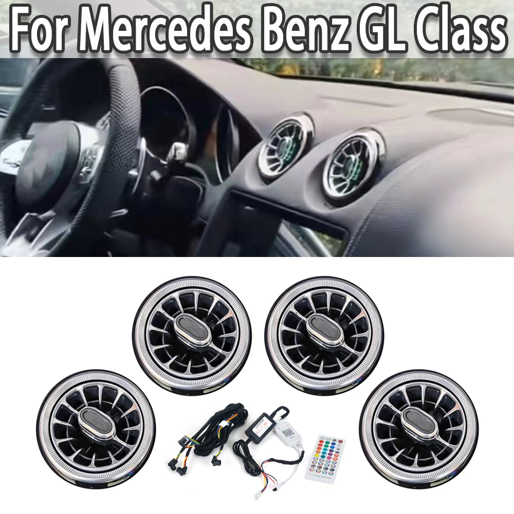 Car LED Front Dashboard AC Air Condition Vent Outlet Turbo Interior ...