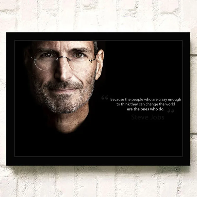 Steve Jobs Inspirational Quotes Portrait Posters Pictures Canvas Wall ...