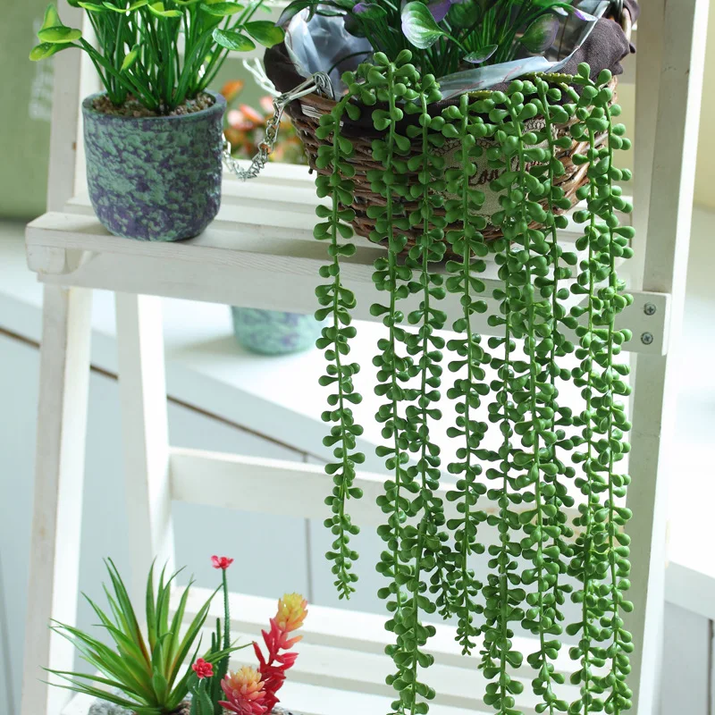 Artificial Succulents Hanging Plants 72cm/28.3in Fake Succulents String ...