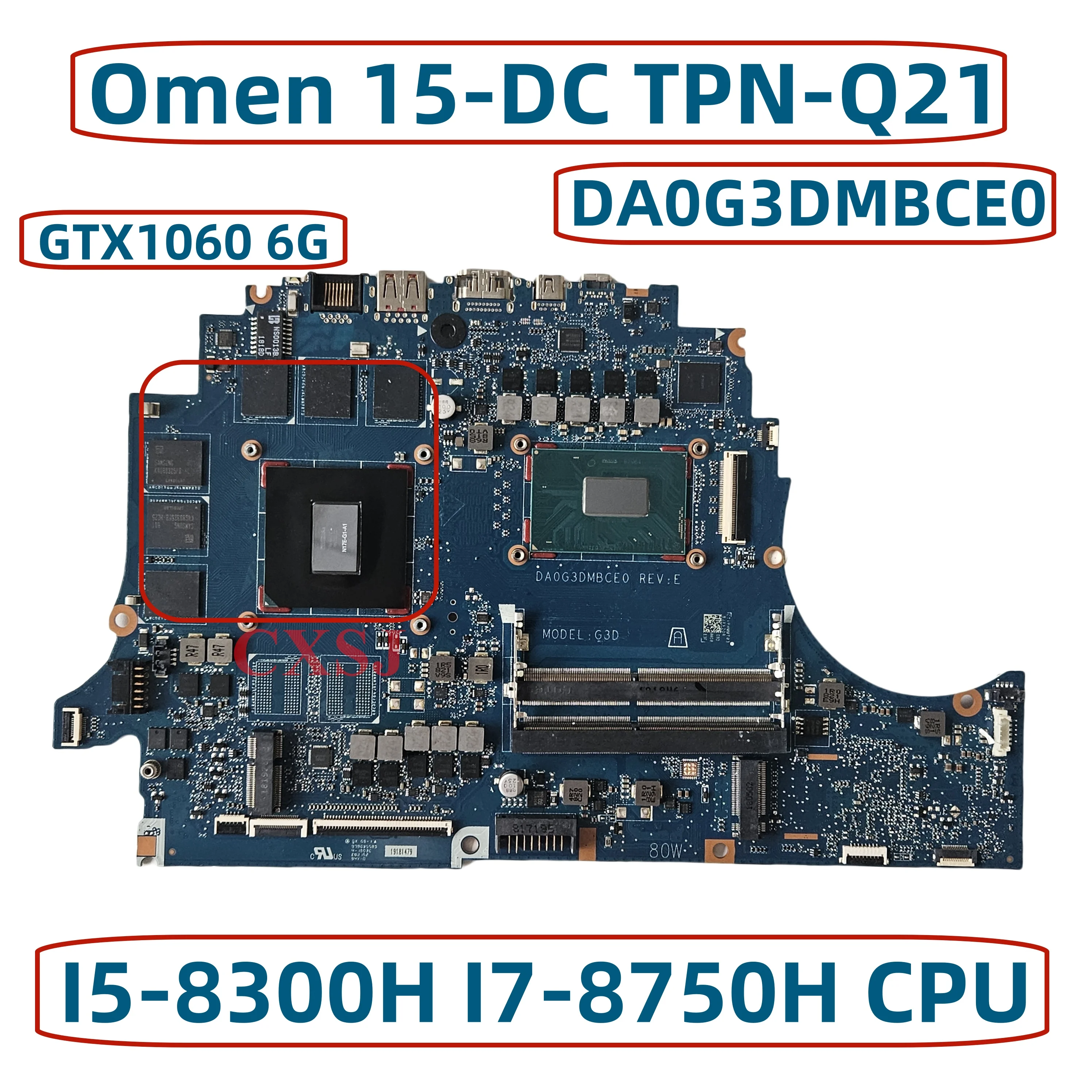 DA0G3DMBCE0-For-HP-Omen-15-DC-15T-DC-TPN-Q211-Laptop-motherboard-I5 ...