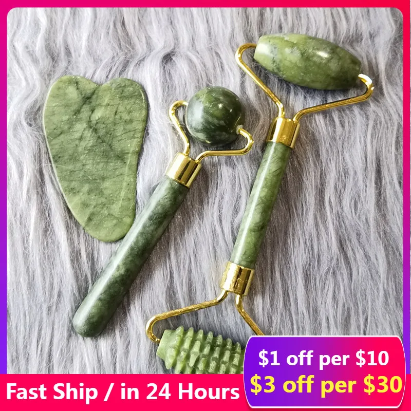 Natural-Facial-Massager-Roller-Jade-Face-Guache-Scraper-Neck-Body ...