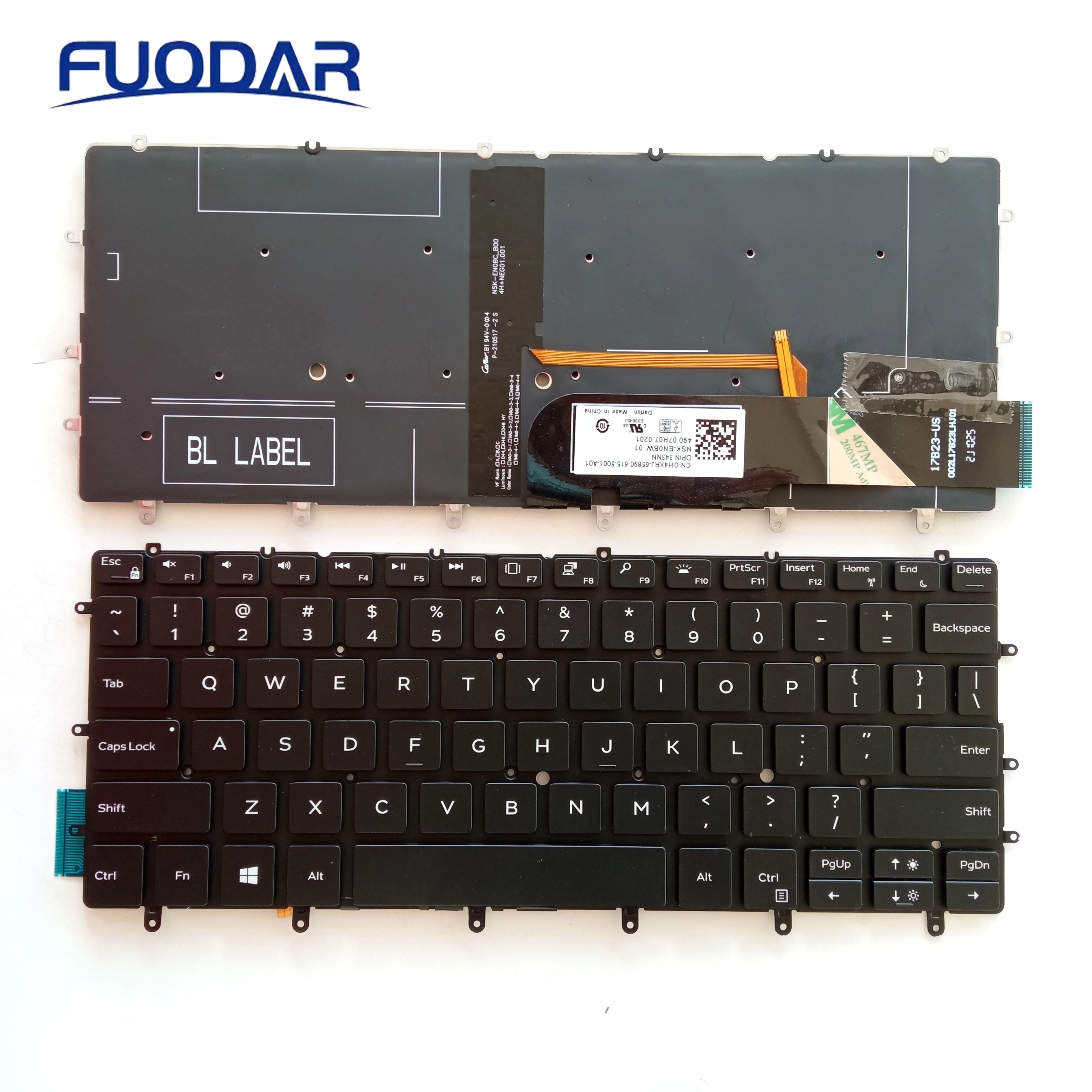 NEW-Laptop-US-Keyboard-for-DELL-XPS-13-9370-13-9370-13-9380-13-9370 ...
