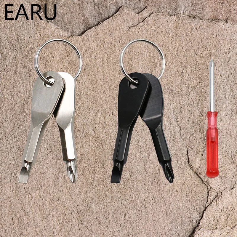 New-Stainless-Steel-Mini-Keychain-Pocket-Tool-Slotted-Phillips ...