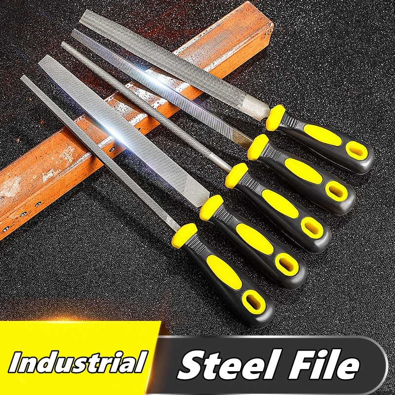 6/8/10 inch High Carbon Steel Files Set Flat/Round/Half Round/Triangle ...