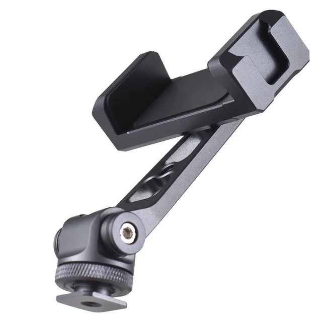 Phone Holder Clamp Phone Tripod Mount Aluminum Alloy 360 Dual Cold Shoe ...