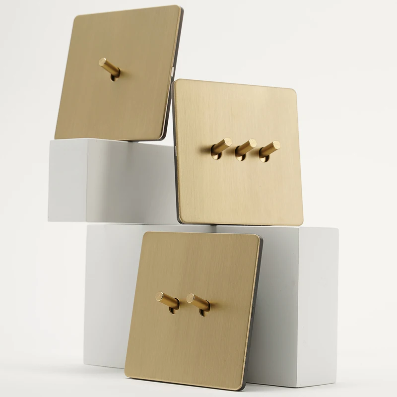 Gold-Brushed-Stainless-Steel-Panel-Retro-Toggle-Wall-Light-Switch-1-4 ...