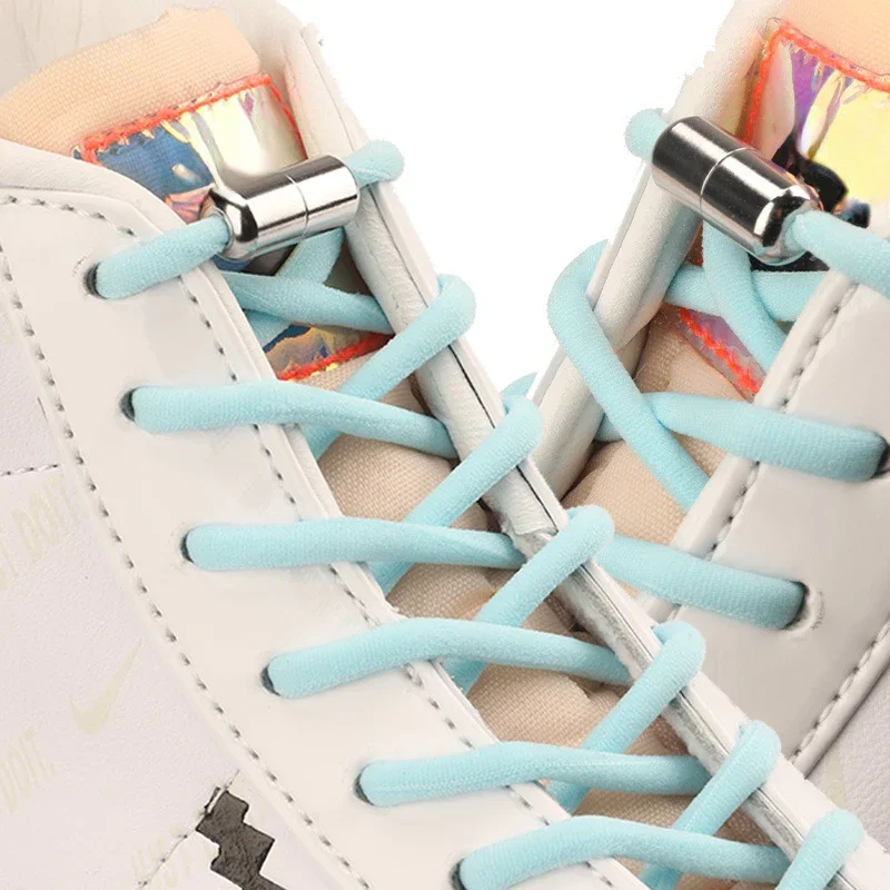 Elastic No Tie Shoelaces Casual Shoe Laces for Kids and Adult Sneakers ...
