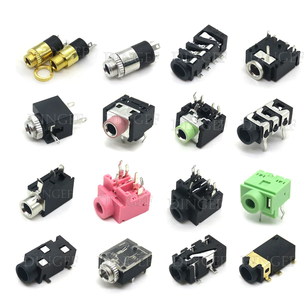 10PCS-Headphone-jack-3-5MM-PJ-Audio-video-female-dual-channel-stereo ...
