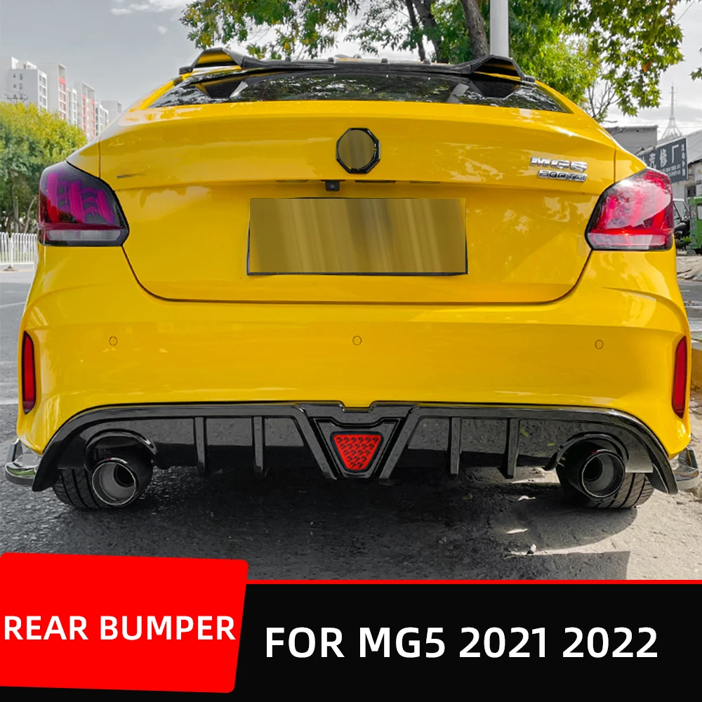Rear Bumper Diffuser Splitter Chin Spoiler Bodykit Exhaust Pipe For MG5 ...