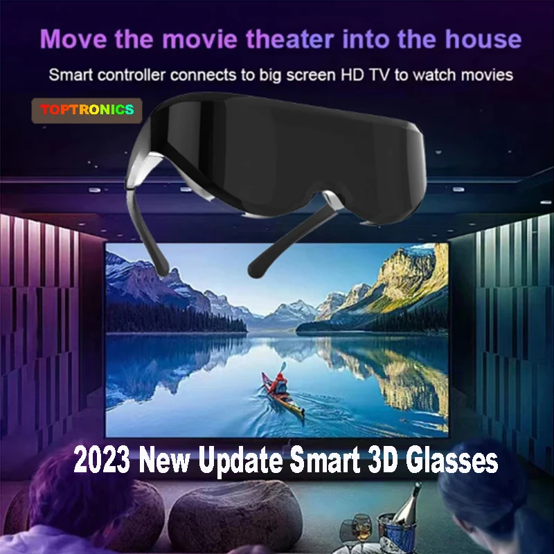 AR Smart Glasses Light Weight & Portable HD Giant Screen 3D Smart Video ...