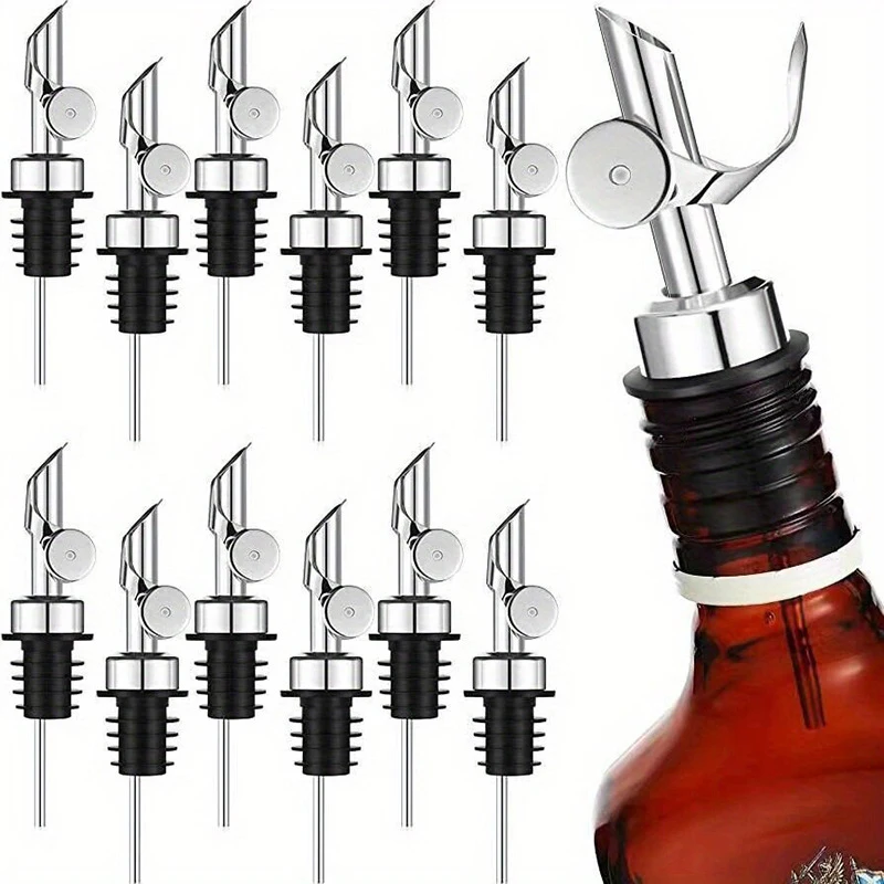 Stainless-Steel-Olive-Oil-Stopper-Cap-Dispenser-Spout-Sauce-Vinegar ...