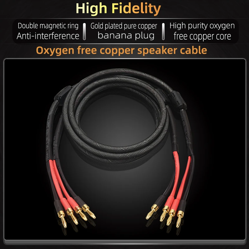 One-pair-audio-fever-speaker-wire-pure-copper-belt-silver-plated-nerve ...
