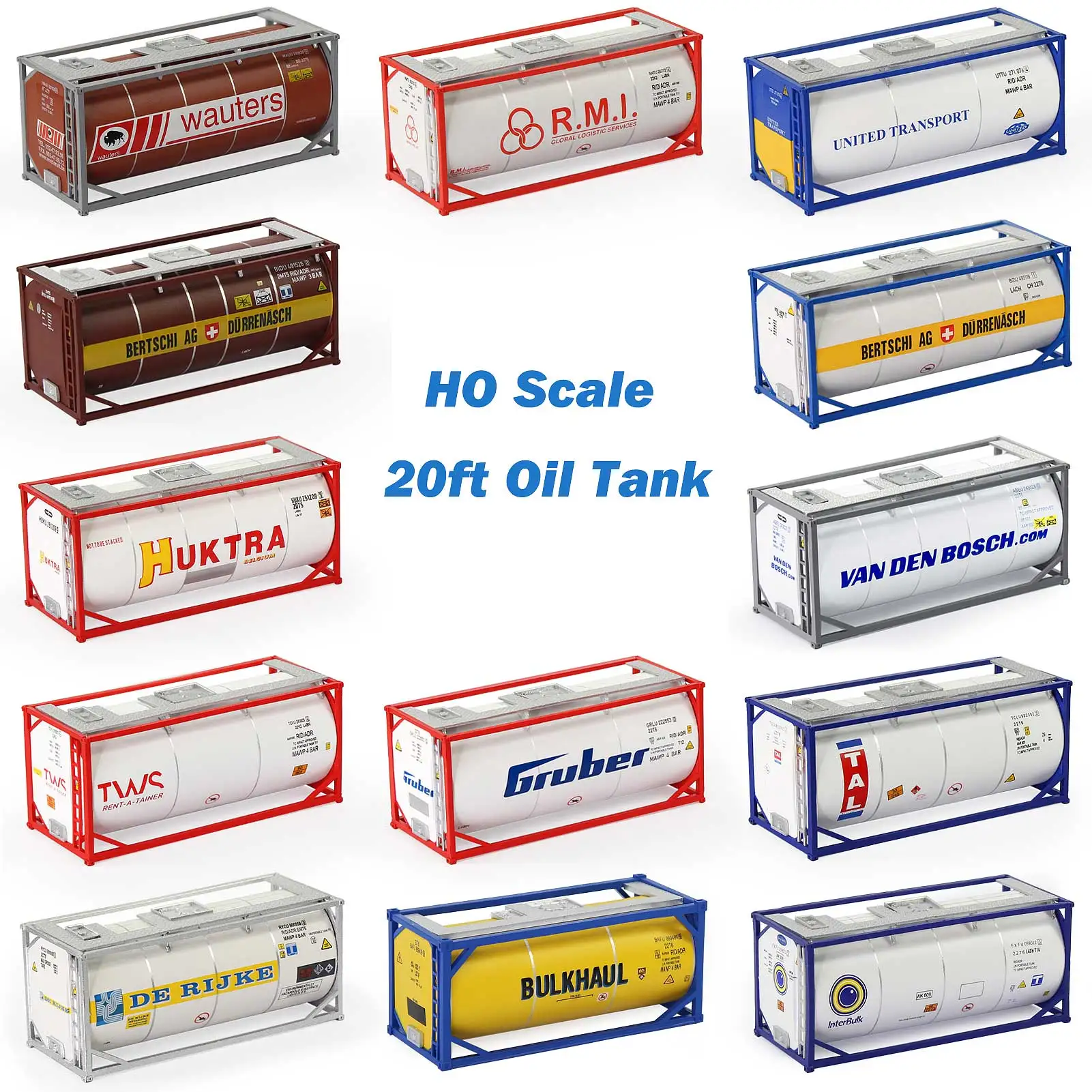 2pcs-Freight-Cars-HO-Scale-1-87-20ft-Oil-Tank-20-Shipping-Container ...