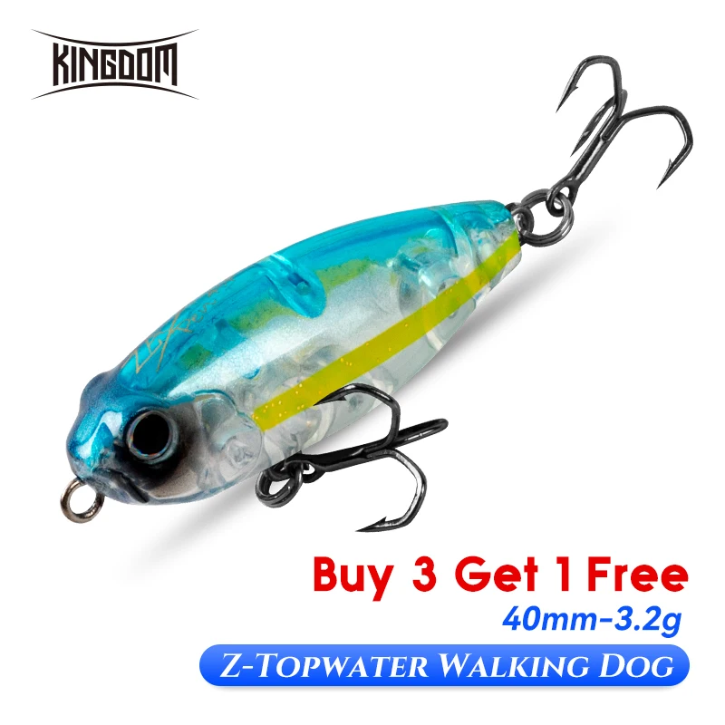 Kingdom Z Dog Floating Pencil Fishing Lures 40mm 3.2g Stickbait ...