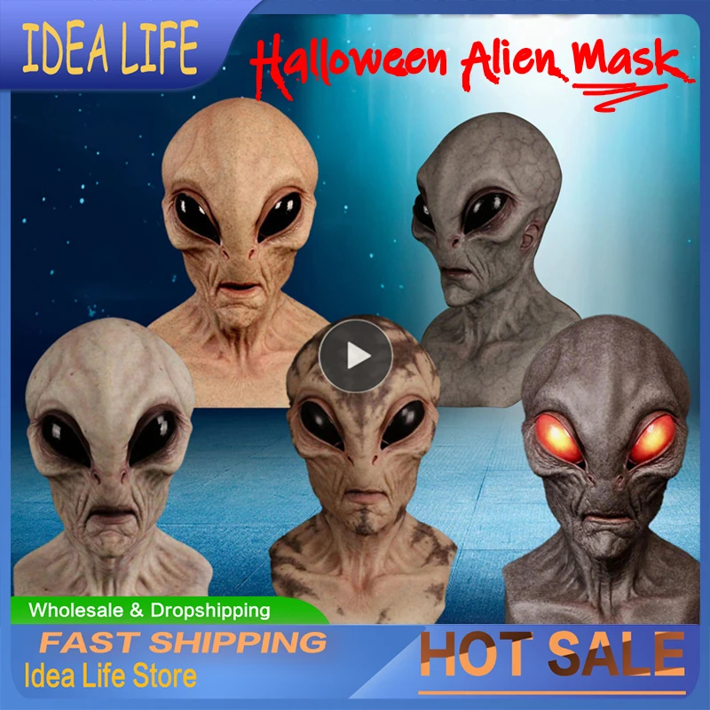 Halloween-Alien-Mask-Scary-Horrible-Horror-Alien-Supersoft-Mask-Creepy ...