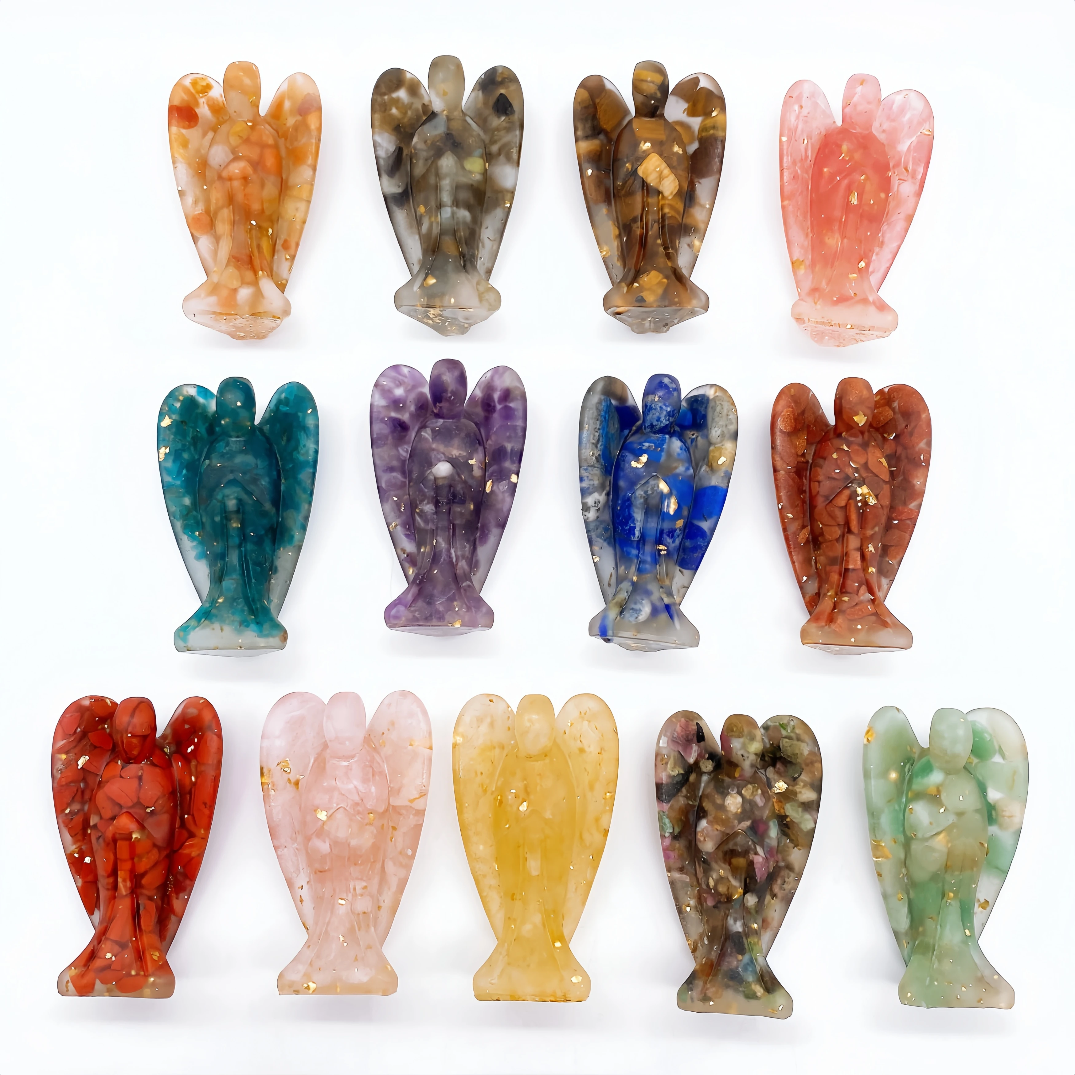 70mm Natural Amethyst Guardian Angel Figurine Crystal Stone Quartz ...