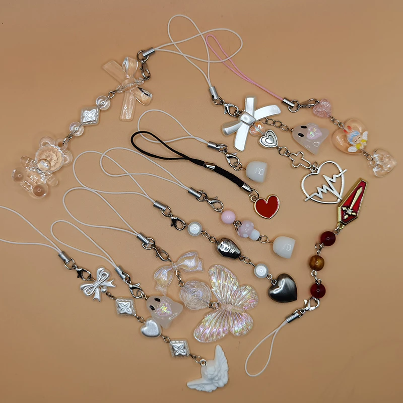 Y2K Keychain Cute Kawaii Anime Phone Pendant Women Cellphone Chain ...