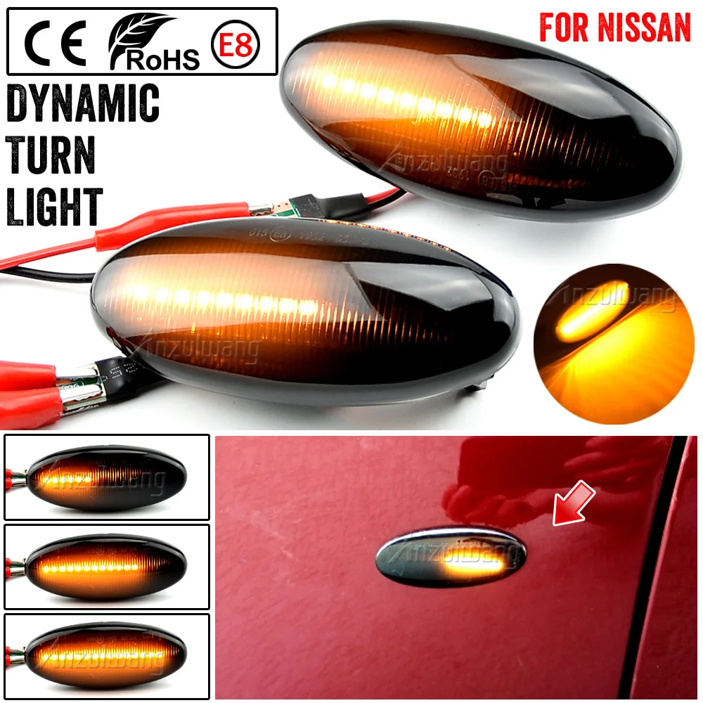 2pcs-Dynamic-LED-Fender-Side-Marker-Turn-Signal-Lights-For-Nissan ...