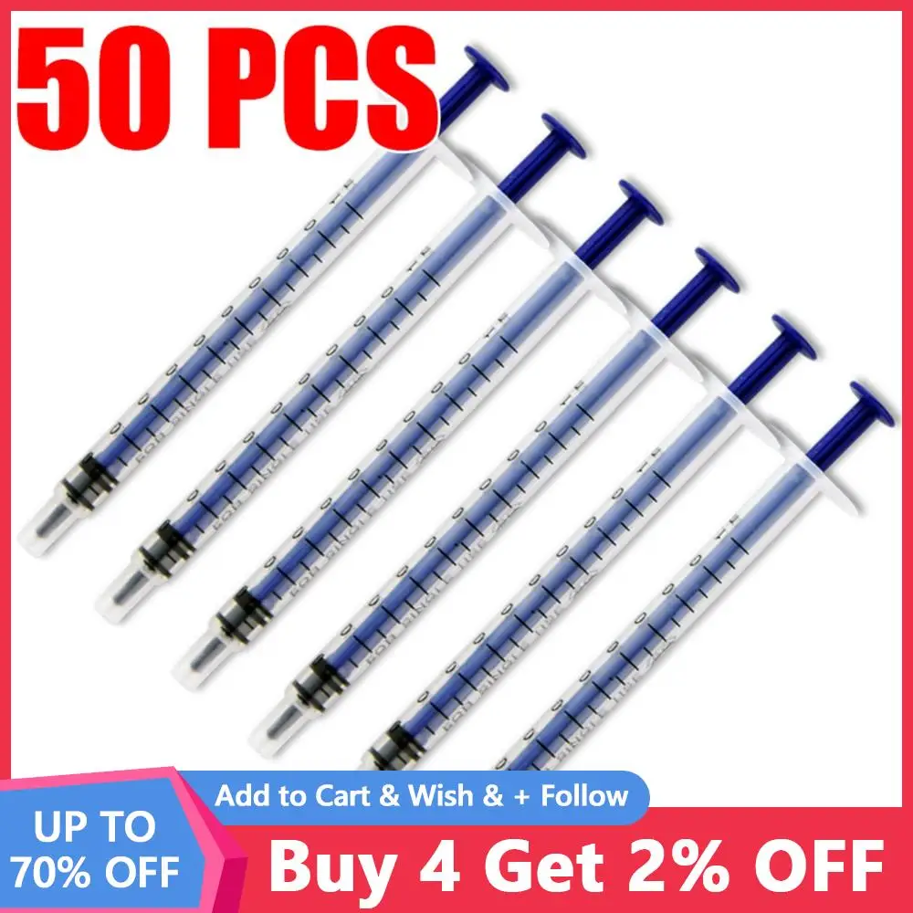 50pcs-1ml-one-off-Plastic-Disposable-Injector-Syringe-For-Refilling ...