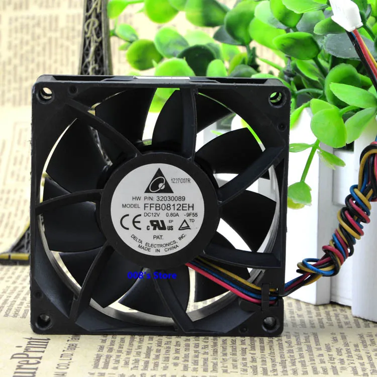 New Radiator CPU Cooler Fan For Server Inverter PC FFB0812EH 8CM 80MM ...
