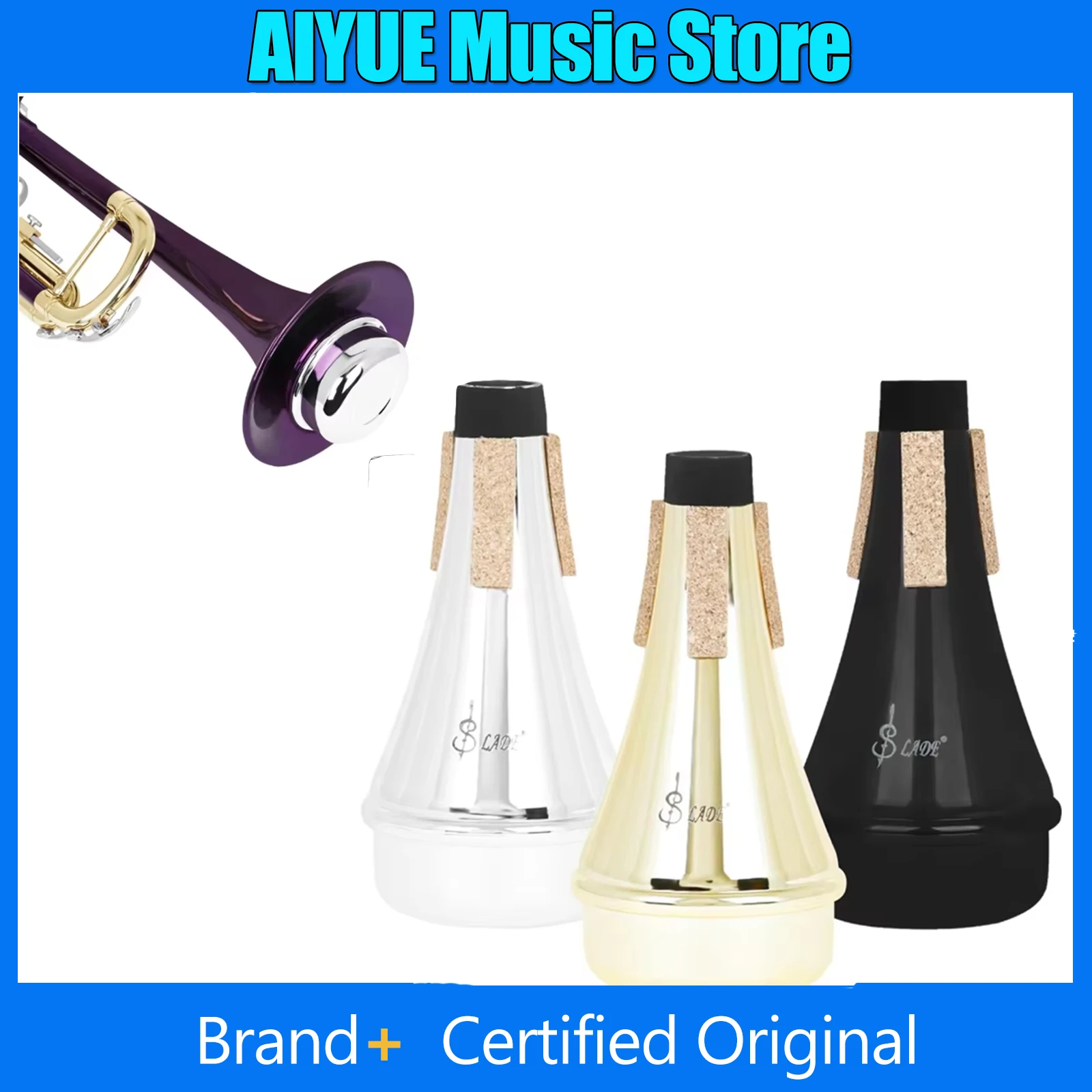 SLADE Trumpet Muffler Brass Superior Trumpet Muteur Non-disturbing Good ...