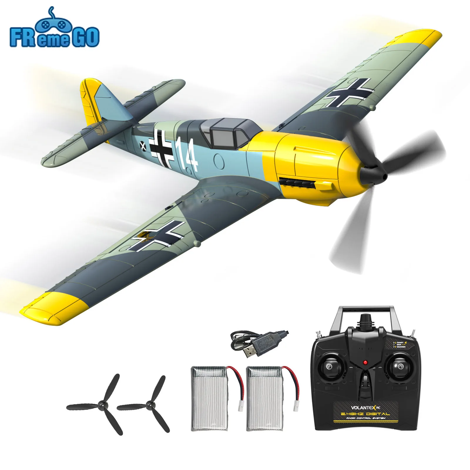 Remote-Control-Airplane-BF109-2-4GHz-4CH-400mm-Wingspan-One-Key-U-Turn ...
