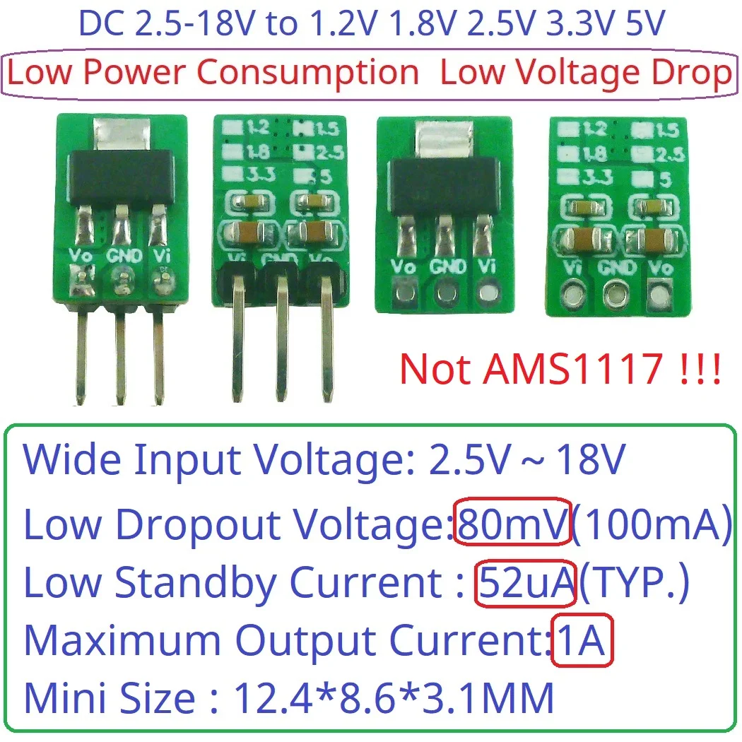 Standby-Step-Down-Buck-LDO-Module-rep-AMS1117-7805-for-Arduino-ESP32 ...
