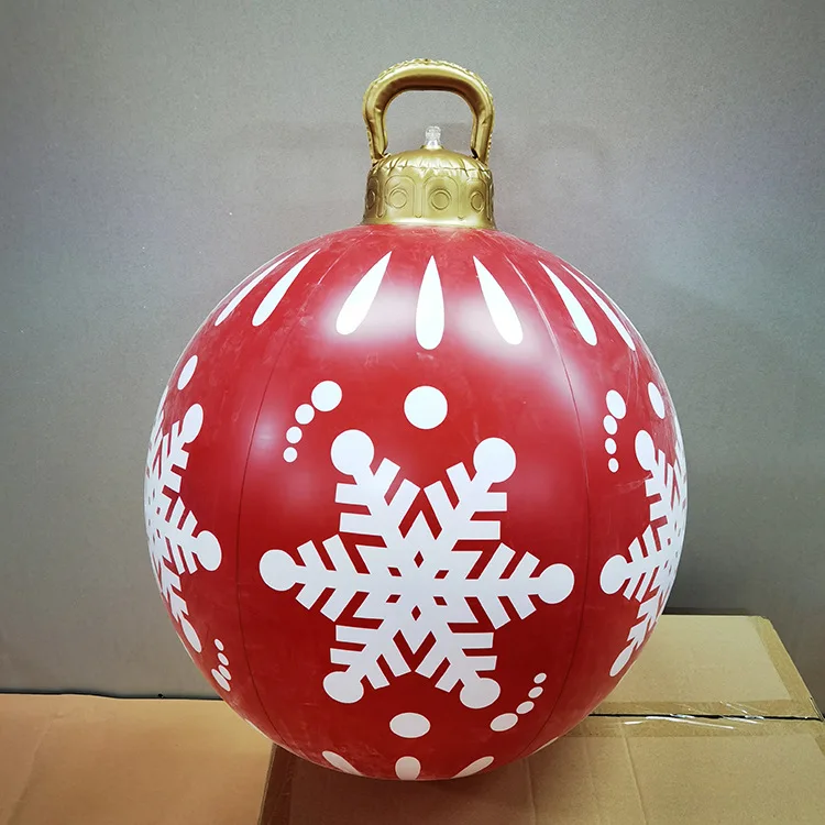 Bola inflable navideña para exteriores de 2024, 60 cm, decorada, hecha ...