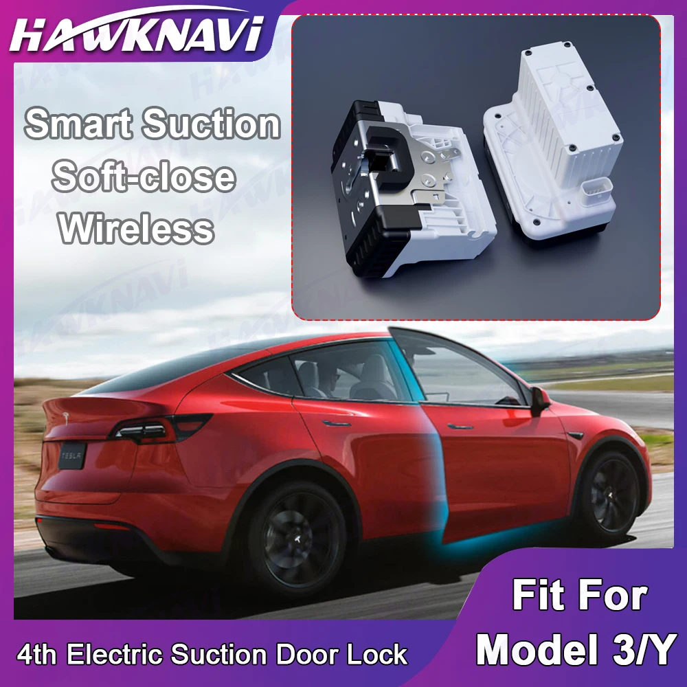 4th-Smart-Electric-Suction-Door-Lock-for-Tesla-Model-3-Y-Car ...