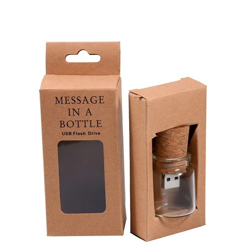 Glass Bottle USB 2.0 Flash Drive Free Custom LOGO Pen Drives Wedding ...