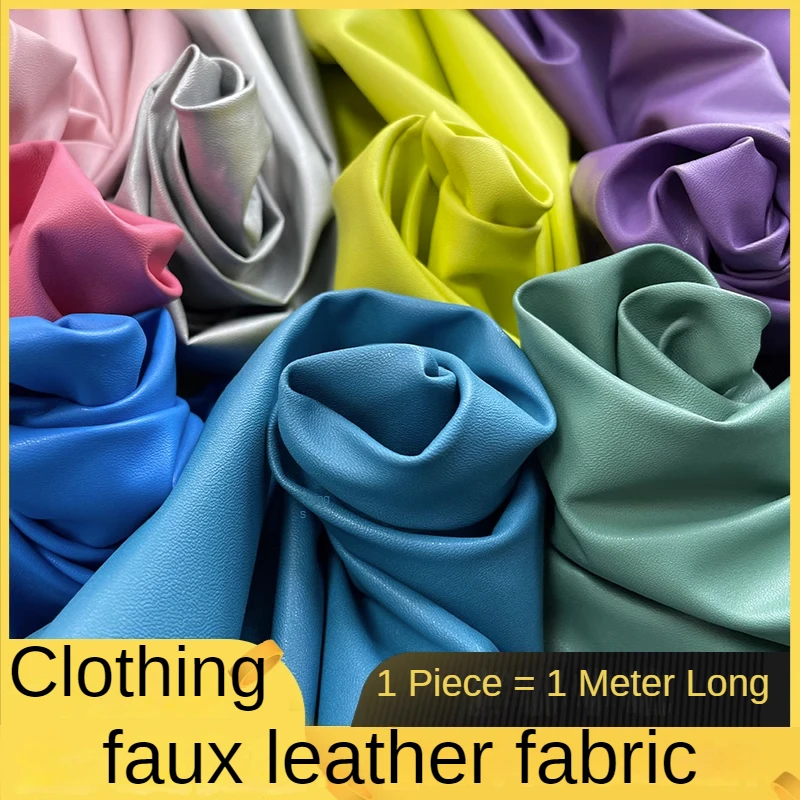 Stretch-Faux-Leather-Fabric-Matte-By-The-Meter-for-Clothing-Pants ...