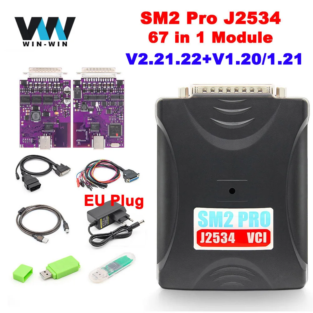 SM2 PRO V1.20 J2534 12V/24V VCI ECU Programmer Dongle For KTM PCM BENCH ...