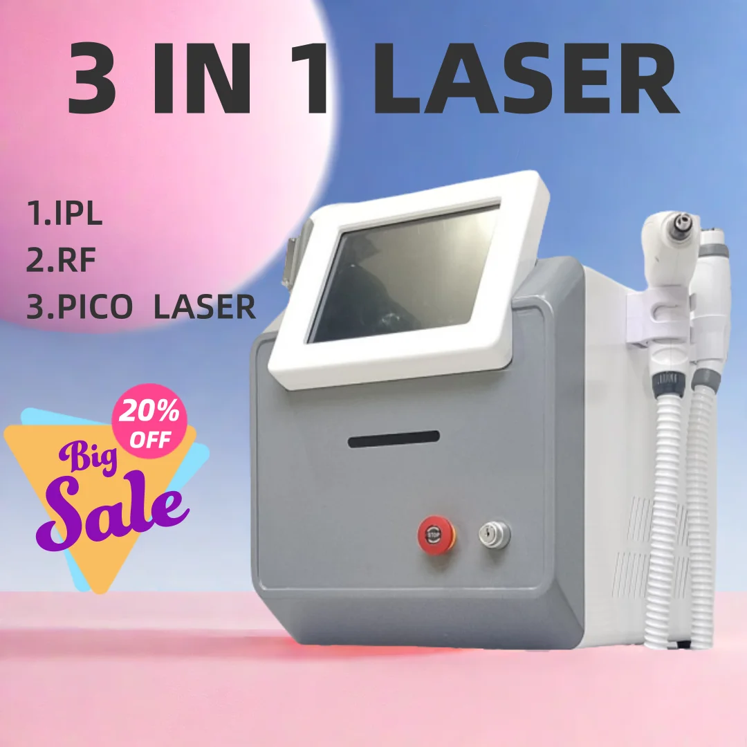 3 IN 1 Soprano IPL OPT 480/530/640NM Nd Yag Professional Laser Hair ...