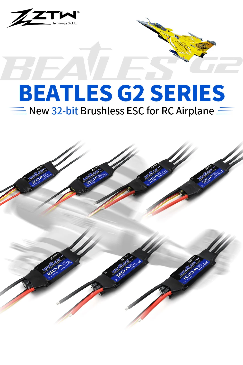 ZTW ESC Beatles 20A/30A/40A/50A/60A/80A/100A G2 SBEC 5/6V 8A 2 6S 32 ...