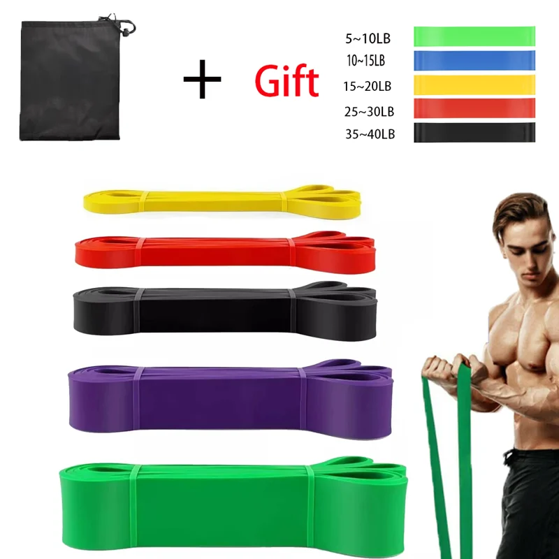 Resistance-Bands-Exercise-elastic-band-Home-Pilates-Gym-Equipment ...