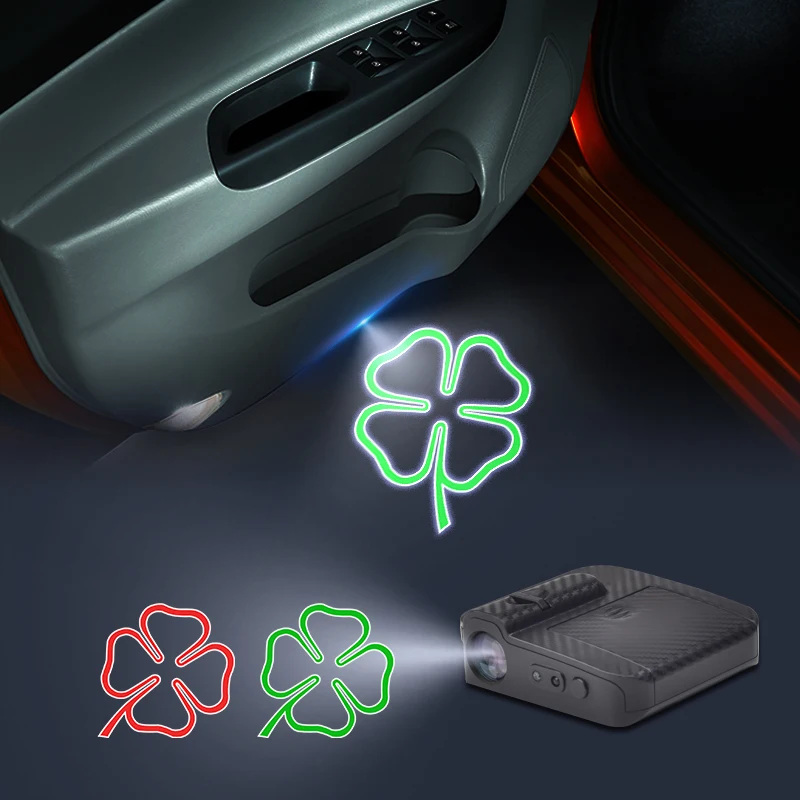 Four-Leaf-Clover-Logo-Wireless-Courtesy-Car-Door-Projector-LED-Welcome ...