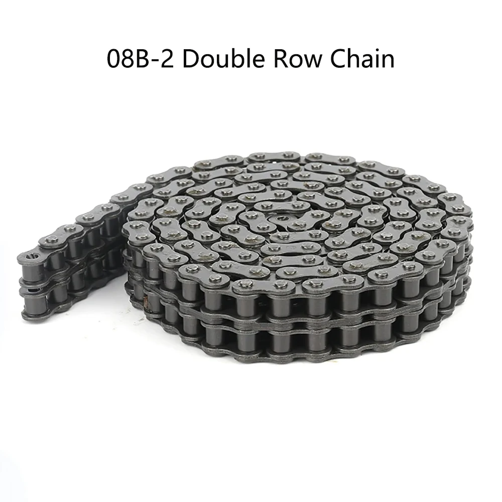 08B-2 Short Pitch Double Rows Roller Chain Length 1.5 Meters 45 # Steel ...
