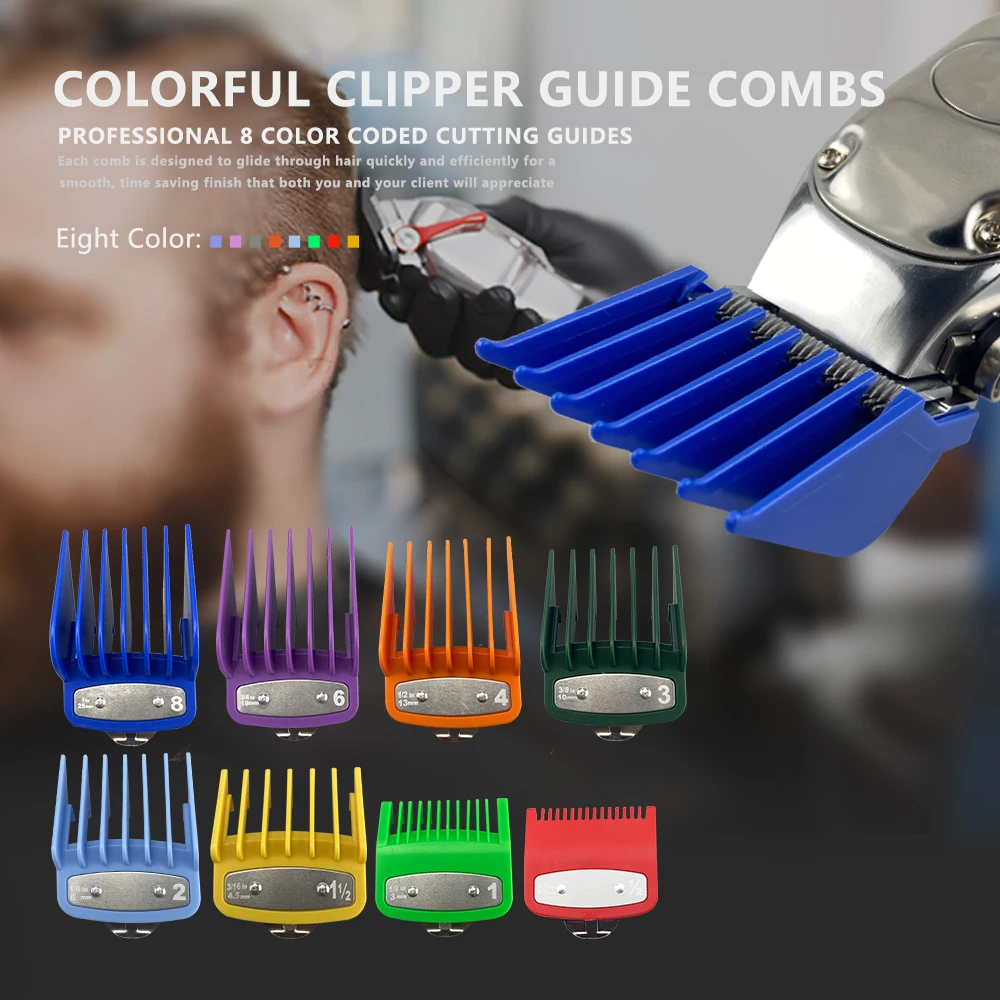 8Pcs-Universal-Transparent-Hair-Clipper-Guards-For-Wahl-Clippers-Barber ...