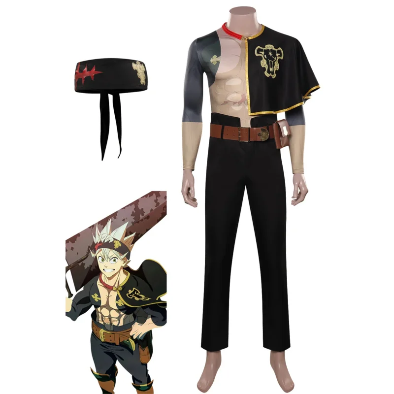 Disfraz-de-Asta-de-tr-bol-negro-para-hombre-traje-de-Anime-Roleplay ...