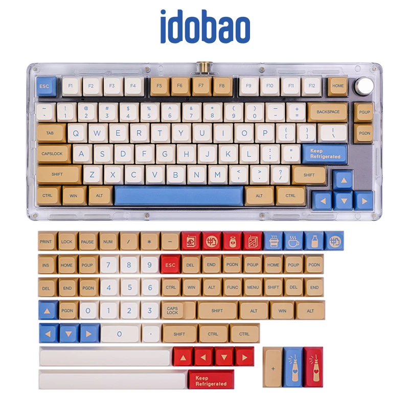 Idobao Soymilk Themed Xda/mda Dye-sub Pbt Keycaps Kit For Mechanical ...